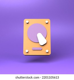 Hard Drive Icon 3d Render Illustration Stock Illustration 2201105613 ...