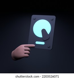Hard Drive Icon 3d Render Illustration Stock Illustration 2203526071 ...