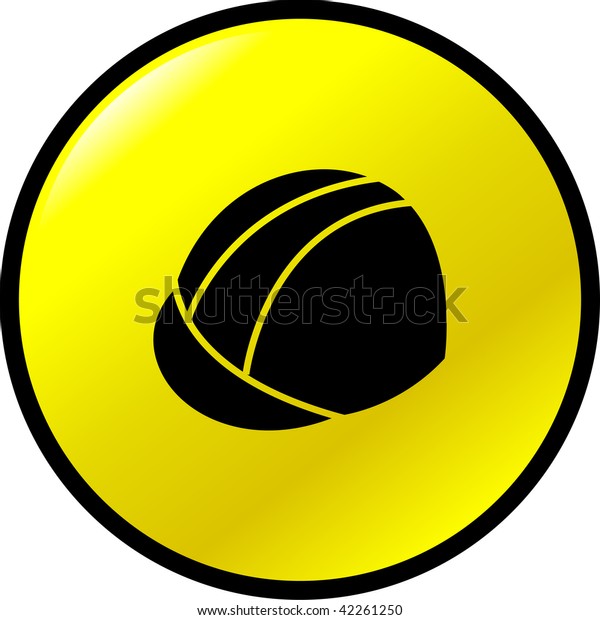 Hardhat Construction Helmet Button Stock Illustration 42261250 ...