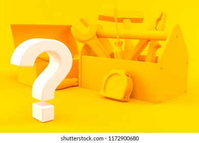 Hospitality Background Question Mark Orange Color Stock Illustration ...