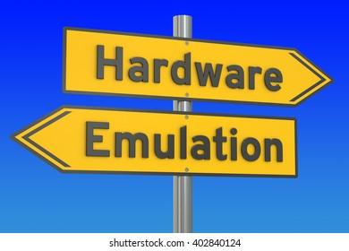 Hardware Vs Emulation Concept 3d Rendering Stock Illustration 402840124 ...