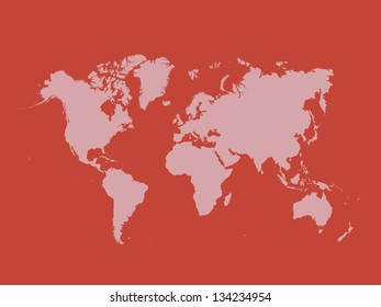 Harmonic Red Earth Map 스톡 일러스트 134234954 | Shutterstock