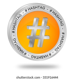 Hashtag Button Stock Illustration 331916444 | Shutterstock