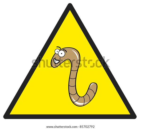 Hazard Sign Worm Stock Illustration 85702792 | Shutterstock