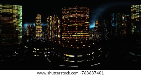 HDRI Equirectangular Projection Spherical Panorama Night Stock ...