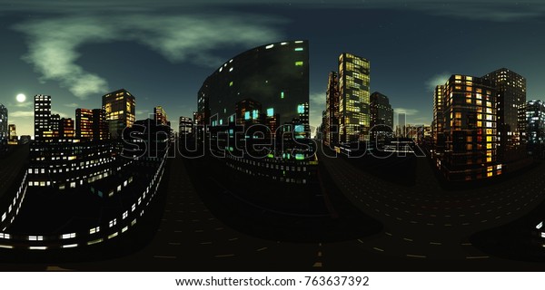 Hdri Equirectangular Projection Spherical Panorama Night Stock ...