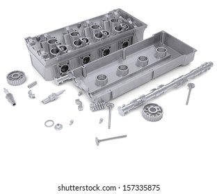 524 Engine cylinder head Stock Illustrations, Images & Vectors ...