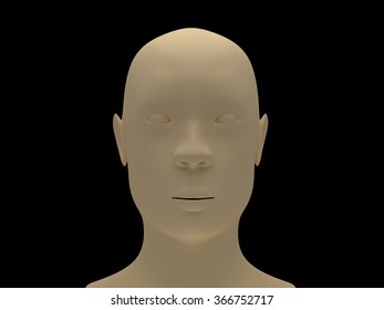 Head Face Human Black Background 3d Stock Illustration 366752708 ...