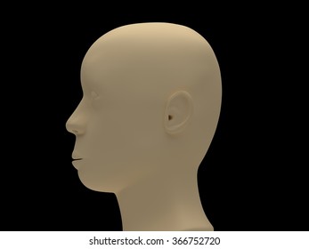 Head Face Human Black Background 3d Stock Illustration 366752720 ...