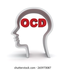 Head Shape Red Ocd Text Obsessive Stock Illustration 265973087 ...