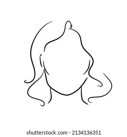 Head Without Face Illustration Profil Woman Stock Illustration ...