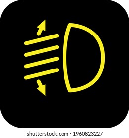 Headlight Range Control Car Warning Light Stock Illustration 1960823227 ...