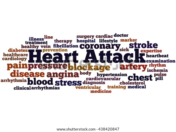 Heart Attack Word Cloud Concept On Stock Illustration 438420847 ...