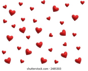 Little Red Heart Background Wallpaper Isolate Stock Vector (Royalty ...