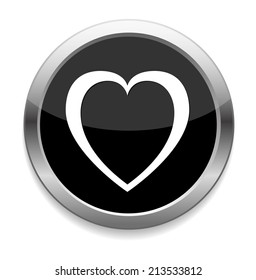 Heart Icon Engraved Button Blue Version: เวกเตอร์สต็อก (ปลอดค่า ...
