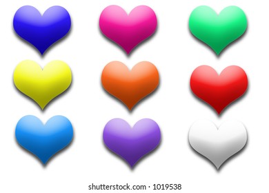 Heart Buttons Stock Illustration 1019538 | Shutterstock