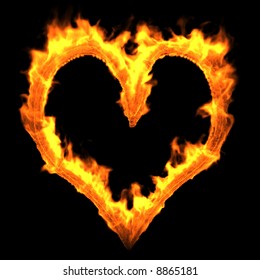 Heart Fire Render Stock Illustration 8865181 | Shutterstock