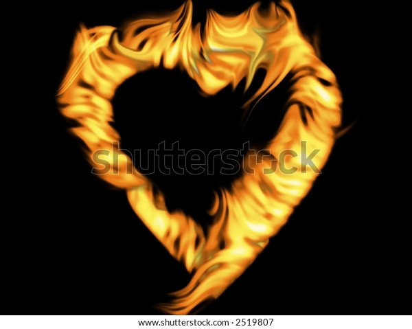 Heart Flames Stock Illustration 2519807