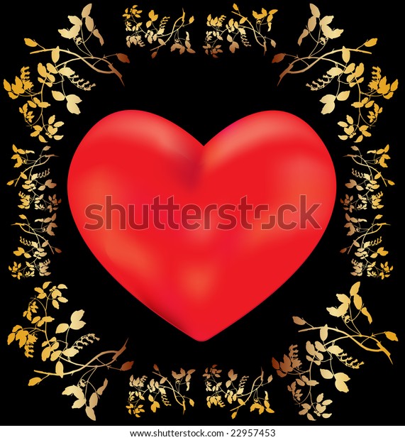 Heart Flowers Bitmap Background Stock Illustration 22957453