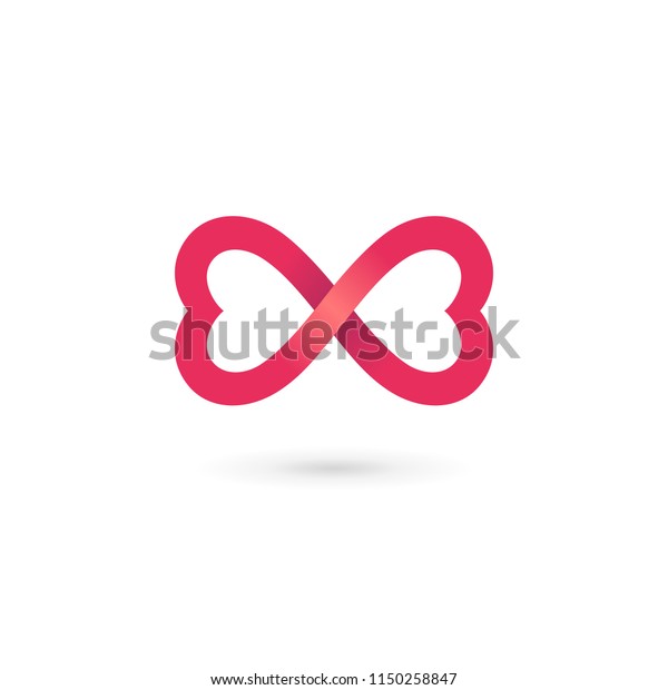 Heart Infinity Loop Butterfly Logo Icon Stock Illustration 1150258847 ...