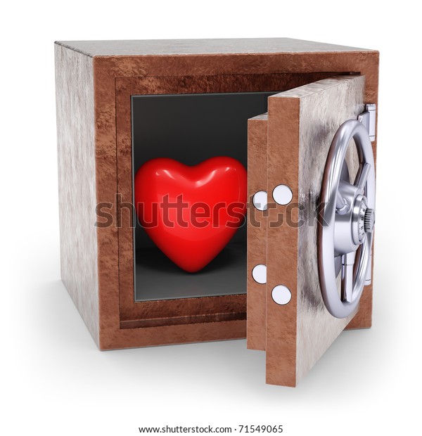 Heart Safe Stock Illustration 71549065