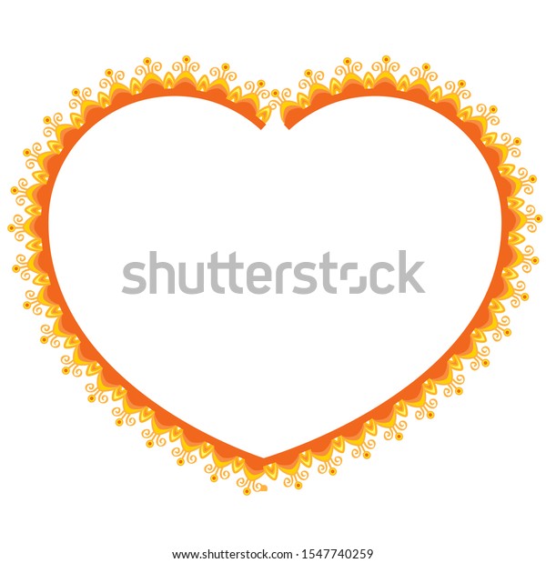 Heart Shape Lace Border Frame Card Stock Illustration 1547740259 ...