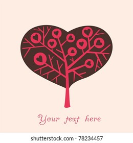 Heart Shape Tree Stock Vector (Royalty Free) 70104295
