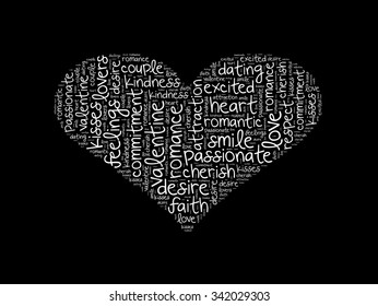 Heart Shape Word Cloud Made Words Stock Illustration 342029303 ...