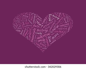 Heart Shape Word Cloud Made Words 스톡 일러스트 342029306 | Shutterstock