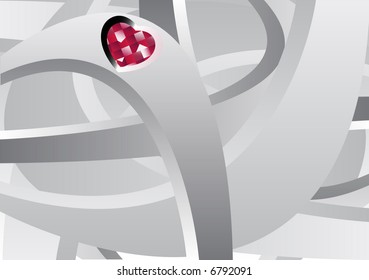 Heart Shaped Ruby Curve Pattern Background Stock Illustration 6792091 ...