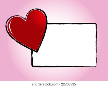 Vektor Stok Heart Text Box Vector Image (Tanpa Royalti) 22682512 ...