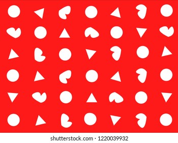 Heart Triangle Circle Shape Texture Background Stock Illustration ...