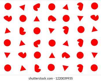 Heart Triangle Circle Shape Texture Background Stock Illustration ...