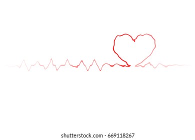 Heart Wave Vector Stock Illustration 669118267