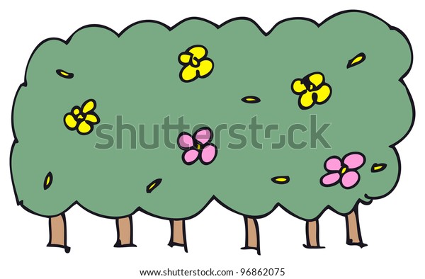 Hedge Cartoon Stock Illustration 96862075 | Shutterstock