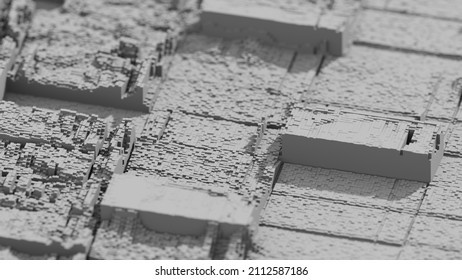 Height Map Path Tracing 3d Rendering Stock Illustration 2112587186 ...