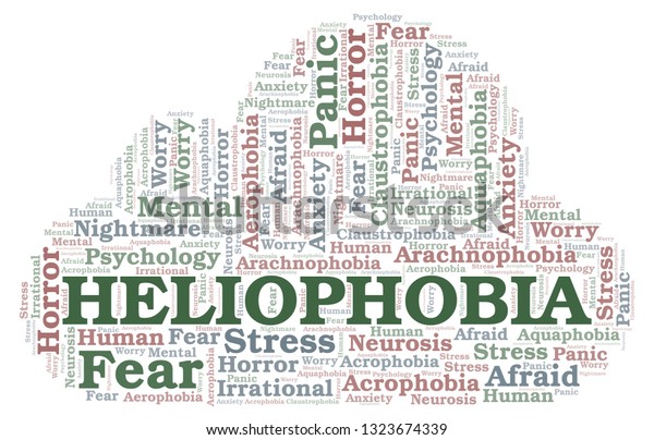 Heliophobia Word Cloud Stock Illustration 1323674339 | Shutterstock