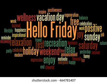 Hello Friday Word Cloud Concept On Stock Illustration 464781407 ...