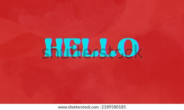 Hello Red Wallpaper You Stock Illustration 2189580185 | Shutterstock