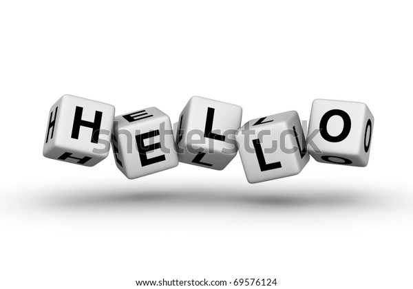 Hello Sign Web Page Stock Illustration 69576124