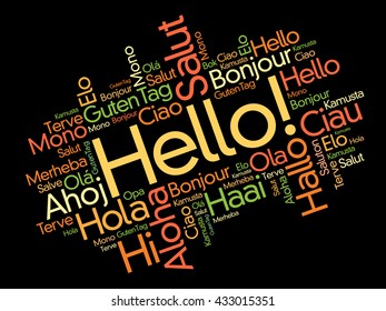 Hello Word Cloud Different Languages World Stock Illustration 433015351 ...