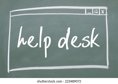 Help Desk Web Window On Blackboard Stock Illustration 223489072 ...