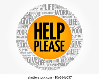 Help Please Word Cloud Collage Concept Stock Illustration 1062646037 ...