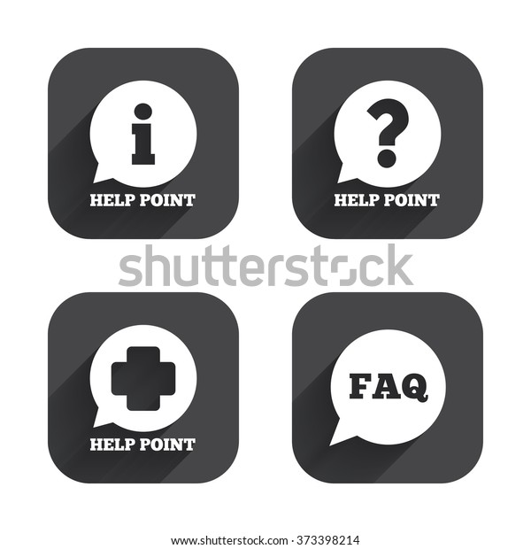 Help Point Icons Question Information Symbols Stock Illustration ...