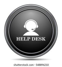 Helpdesk Icon Black Website Button On Stock Illustration 548896210 ...