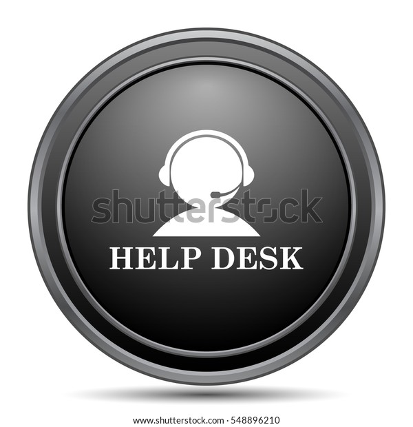 Helpdesk Icon Black Website Button On Stock Illustration 548896210 ...