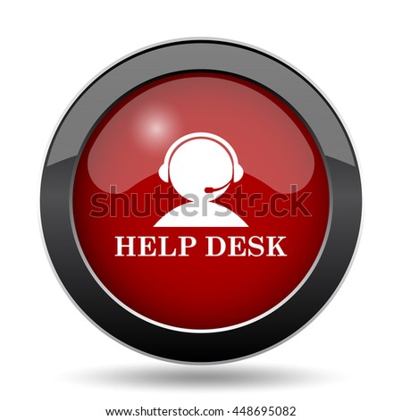 Helpdesk Icon Internet Button On White Stock Illustration 448695082 ...