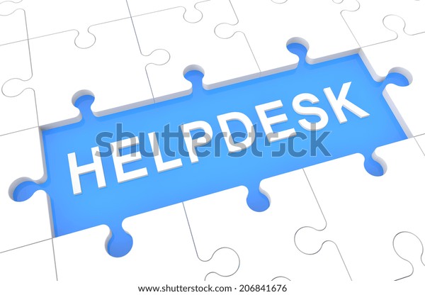 Helpdesk Puzzle 3d Render Illustration Word Stock Illustration ...