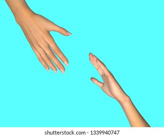 Helping Hand 3d Render Stock Illustration 1339940747 | Shutterstock