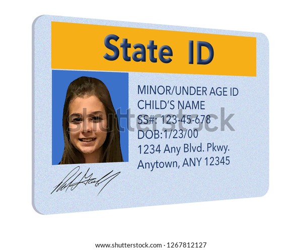 Here Generic Mock State Identification Card 스톡 일러스트 1267812127 ...